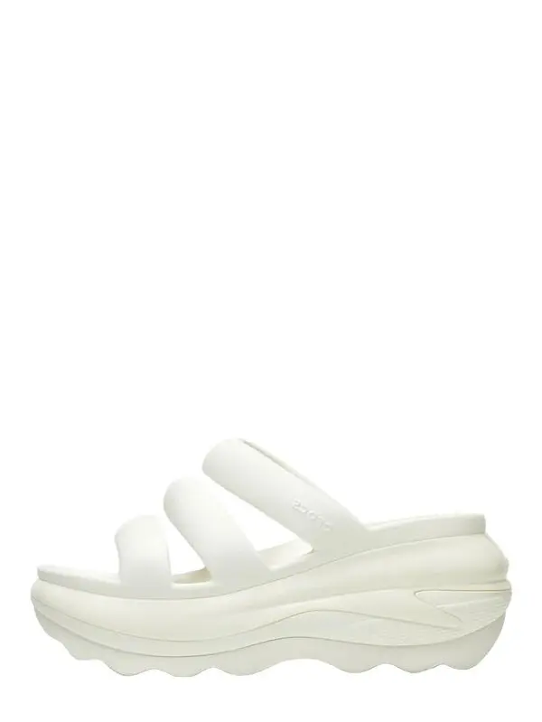 CROCS Mega Crush Triple Strap Platform Sandals - Chalk White