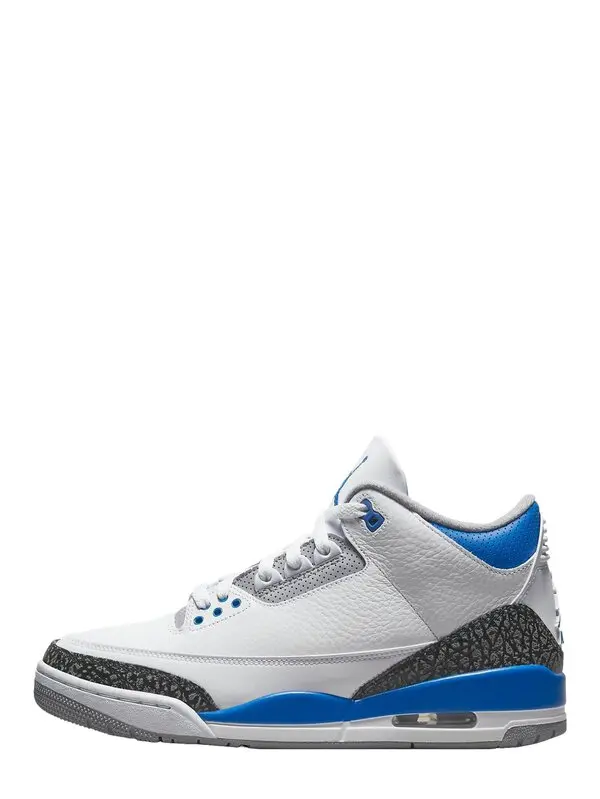 JORDAN Air 3 Retro "racer Blue" Sneakers - White/black/cement Grey