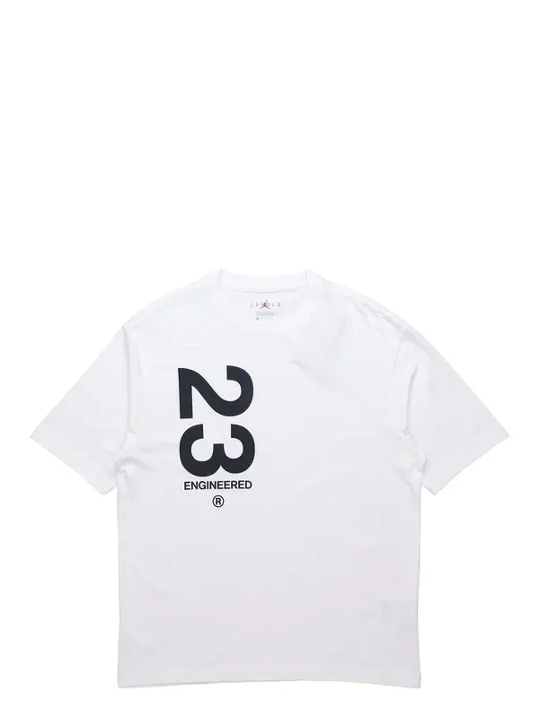 JORDAN 23 Engineered Alphabet Printing Casual Sports Round Neck Short Sleeve - White
