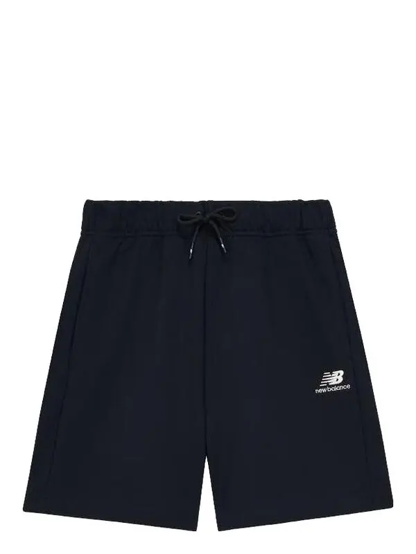 NEW BALANCE Logo Cotton Shorts - Black/white