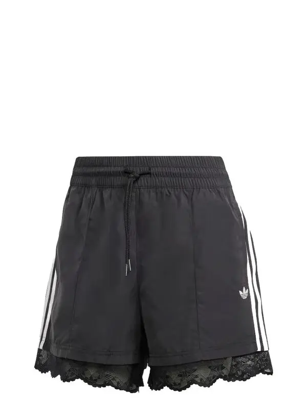 Adidas Originals Lace Trim 3-stripes Shorts - Black