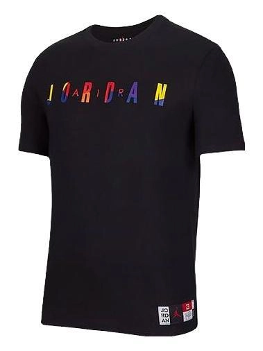 JORDAN Casual Sports Round Neck Short Sleeve - Black
