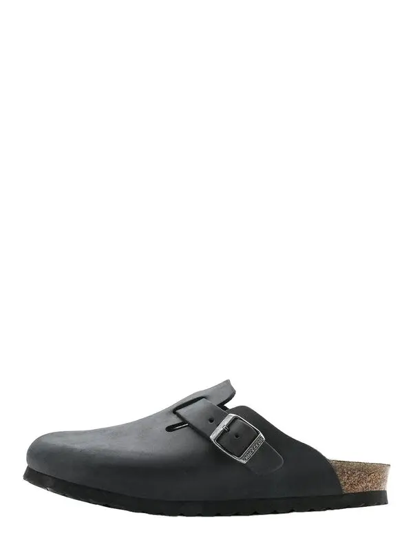 BIRKENSTOCK Boston Oiled Leather Clogs - Black