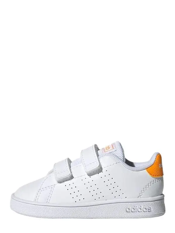 Adidas Advantage Velcro Sneakers - Cloud White/cloud White/orange Rush