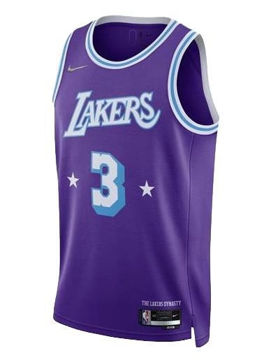 Nike Nba Los Angeles Lakers Anthony Davis 2021/22 City Edition Jersey #3 - Purple/multi-color