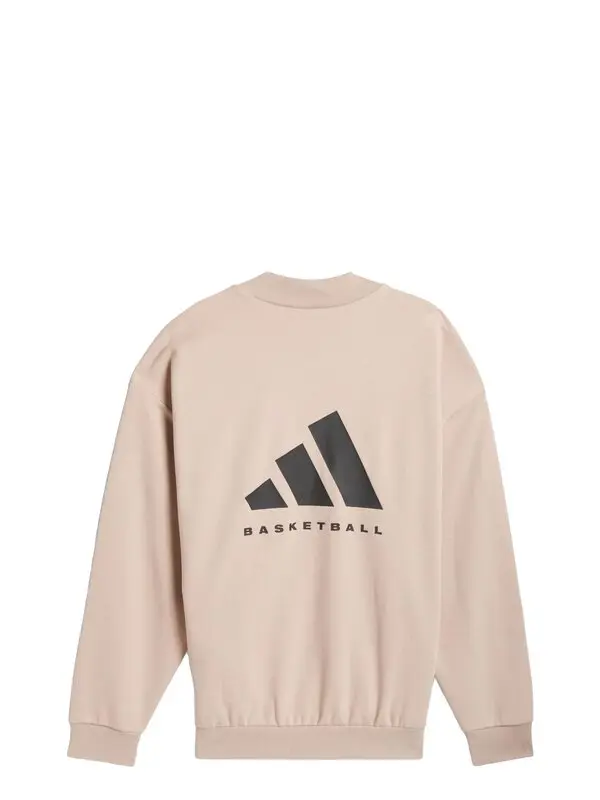 Adidas Basketball Crew Sweatshirt 'beige - Ash Pearl