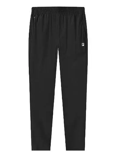 FILA Athletics Logo Pattern Loose Sports Long Pants - Black