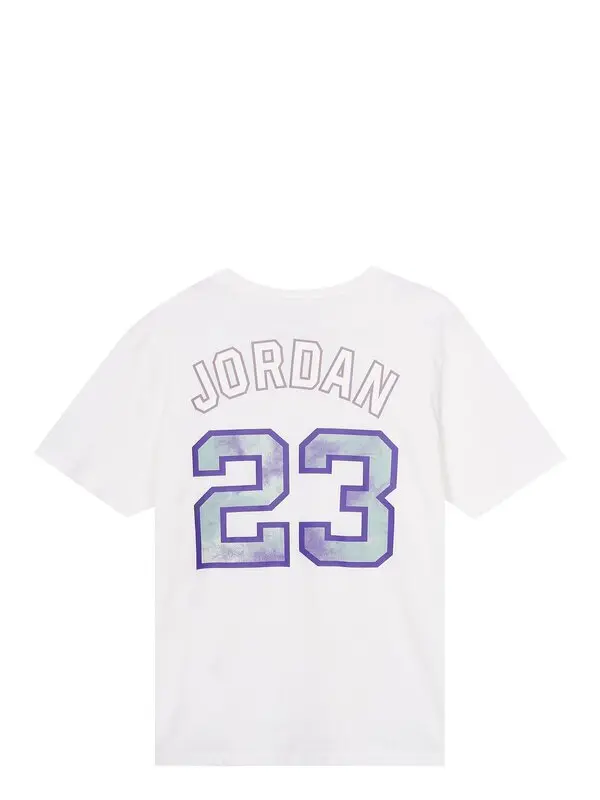 JORDAN Sport Dna Solid Color Logo Alphabet Numeric Printing Short Sleeve White - Default Color