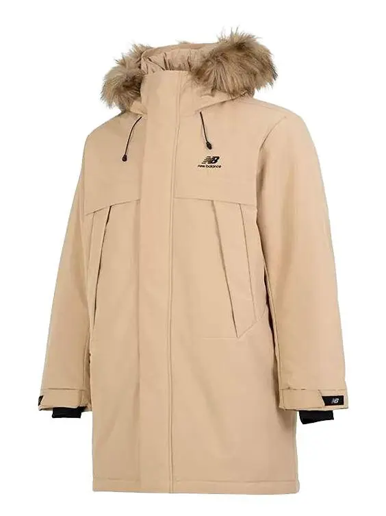 NEW BALANCE Long Puff Down Jacket Asia Sizing - Tan