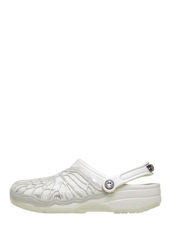 CROCS X Swarovski Embellished Classic Clogs - Ivory
