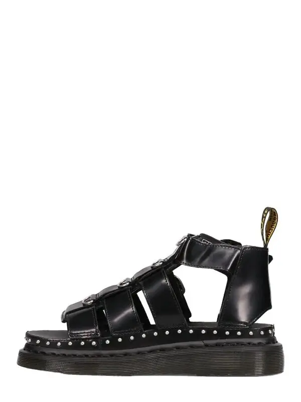 Dr. Martens Leather Studded Buckled Gladiator Sandals - Black