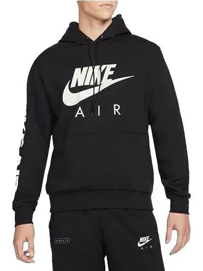 Nike Fleece Pullover Hoodie - Black/white