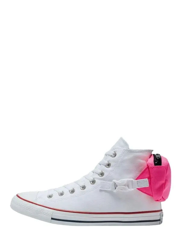 CONVERSE Chuck Taylor All Star High Top Sneakers With Buckle Detailing - White
