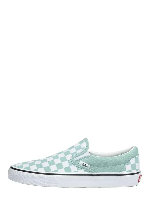 VANS Classic Slip-on Checkerboard Sneakers - Blue/white