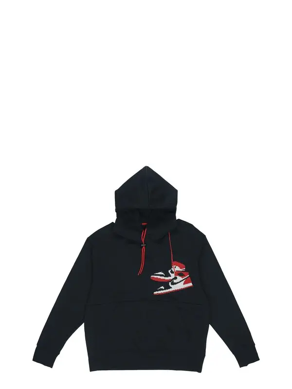 JORDAN Air Jumpman Fleece Lined Hoodie - Black