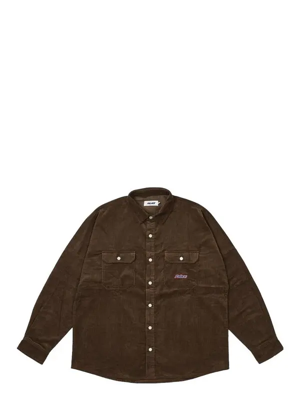 PALACE Drop Shoulder Cord Shirt 'nice - Brown