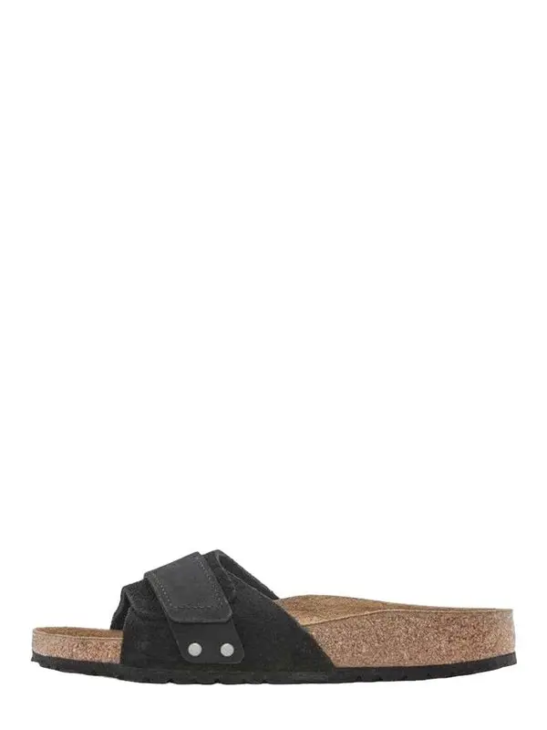 BIRKENSTOCK Oita Suede Leather Narrow Fit Sandals - Black