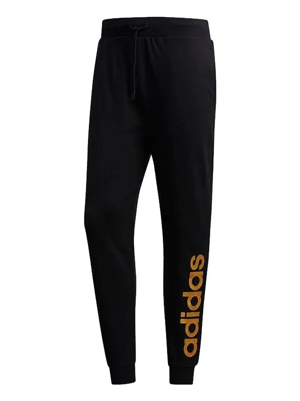 Adidas Neo Esntl Lg Tp 1 Metallic Logo Printing Bundle Feet Sports Pants/trousers/joggers Black - Multi-color