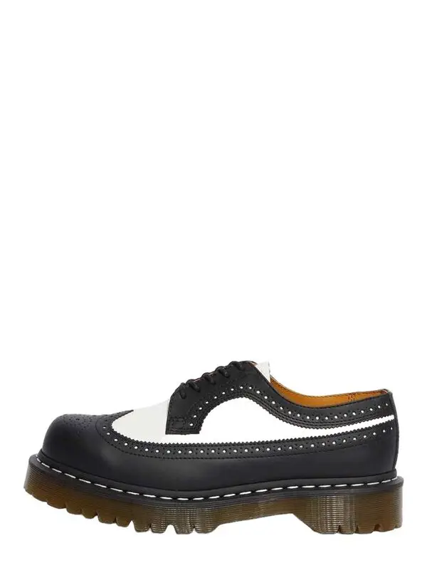Dr. Martens 3989 Bex Smooth Leather Brogue Shoes - Black/white