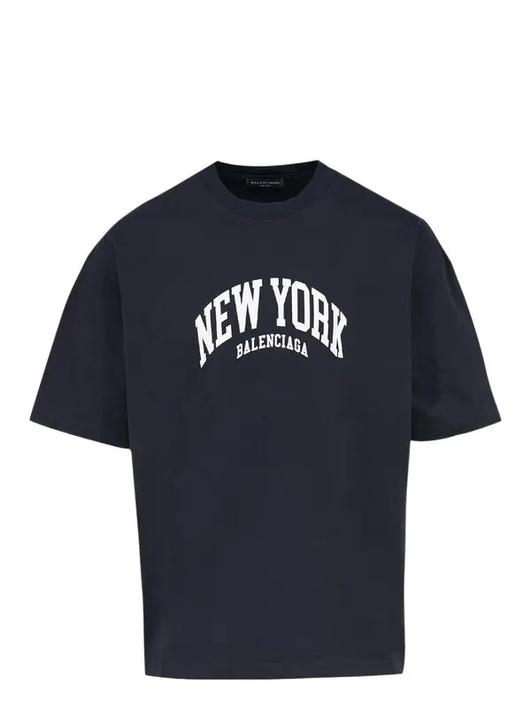 Balenciaga Cities New York T-shirt Medium Fit - Navy