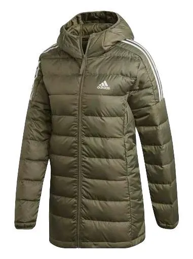 Adidas Light Down Hooded Parka - Legacy Green