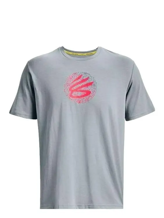 Under Armour Curry Mothers Day Logo T-shirt 'grey Pink - Grey/pink