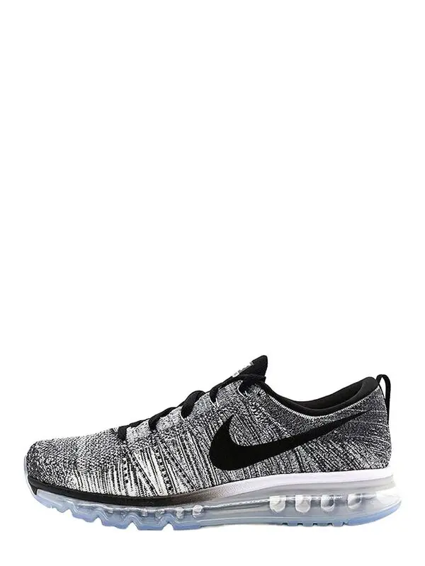 Nike Max Flyknit "oreo" Sneakers - Wht/blk-cl Gry-wlf Gry