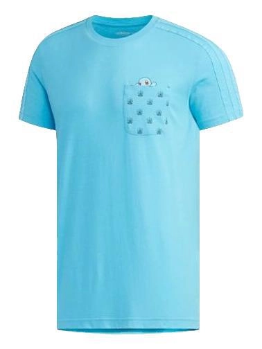 Adidas Short Sleeve T-shirt With Pocket Detail - Blue