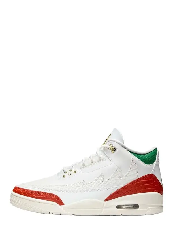 JORDAN 3 Retro "el Vuelo" Sneakers - Summit White/metallic Gold/pine Green