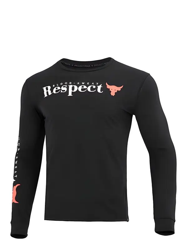 Under Armour Project Rock Respect Long Sleeve T-shirt - Black