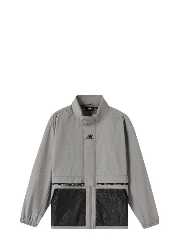 NEW BALANCE Athletic Jacket With Mesh Panels - Grey/black