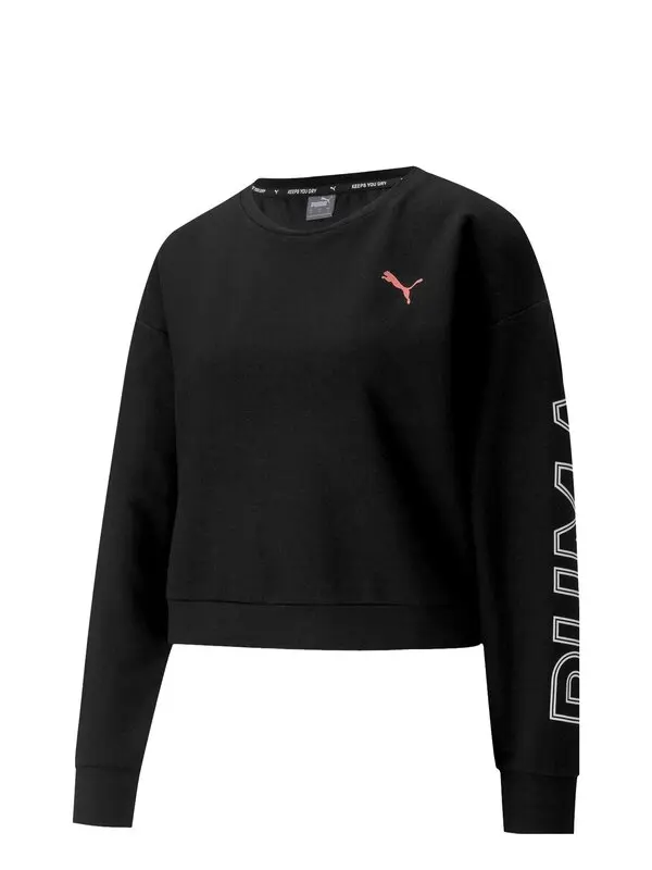 PUMA Modern Sports Crewneck Sweatshirt - Black/white/pink