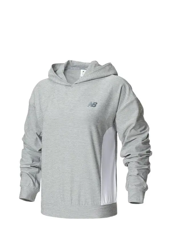 NEW BALANCE Sport Spacedye Fashion Layer Hoodie - Light Grey