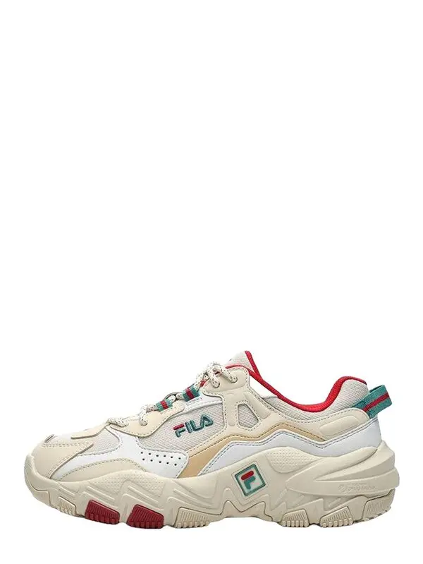 FILA Disruptor 2 Athletic Sneakers - Beige/white/red