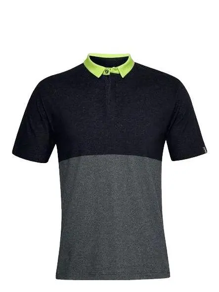 Under Armour Range Unlimited Hazard Polo Shirt 'black Grey - Black/grey/green