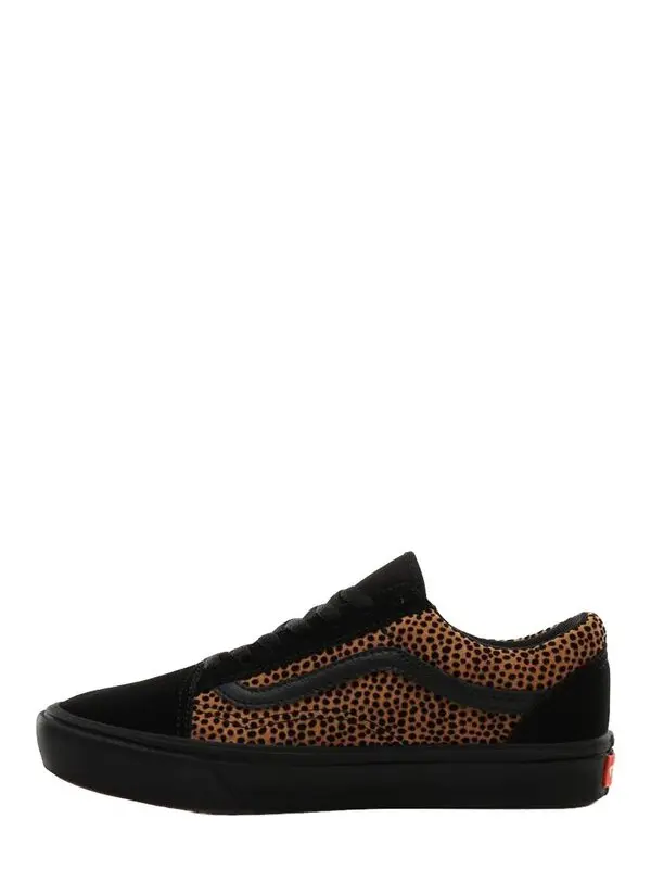 VANS Old Skool Comfycush Sneakers With Tiny Cheetah Print - Black