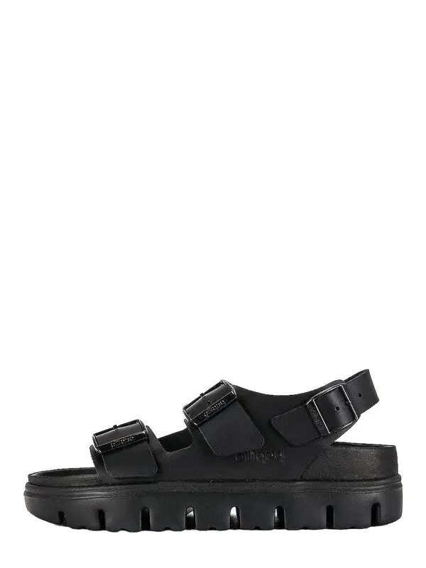 BIRKENSTOCK Milano Chunky Leather Sandals - Black