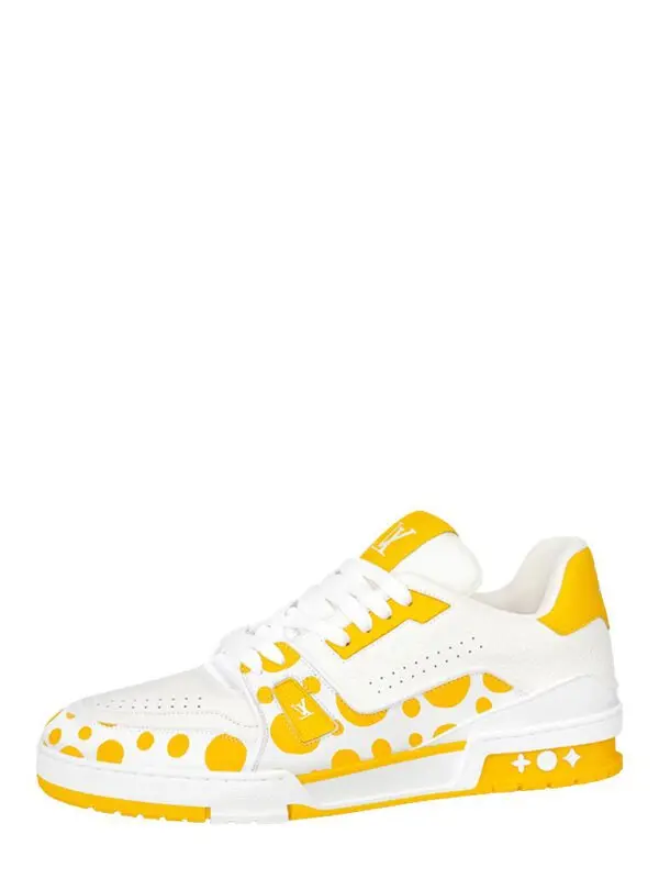LOUIS VUITTON X Yayoi Kusama High Top Sneakers - White/yellow
