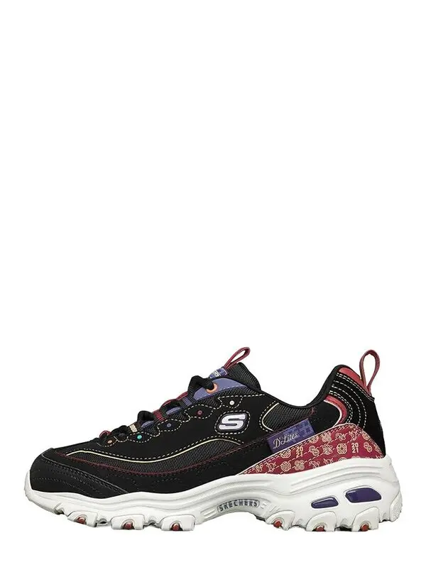Sketchers D'lites Low Top Sneakers - Black