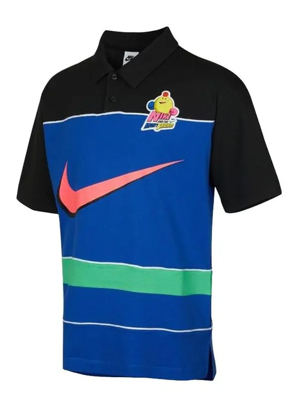 Nike Contrasting Colors Athleisure Casual Sports Short Sleeve Polo Shirt - Blue