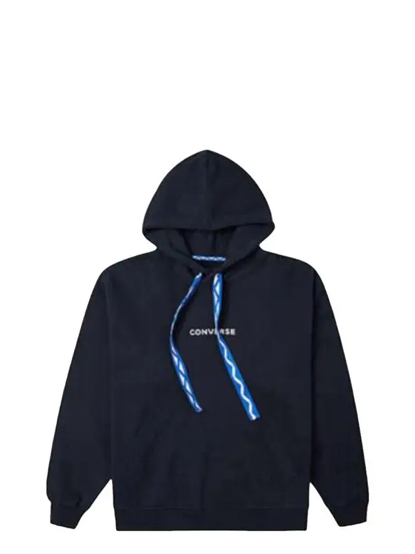 CONVERSE Embroidered Hoodie - Black/blue