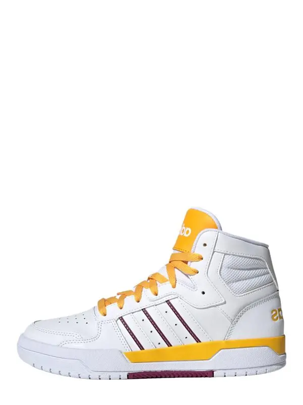Adidas Entrap Mid High Top Sneakers - White/yellow