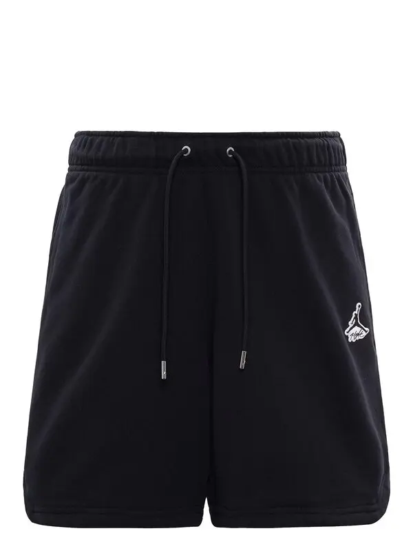 JORDAN Essentials Logo Pattern Lacing Sports Shorts - Black