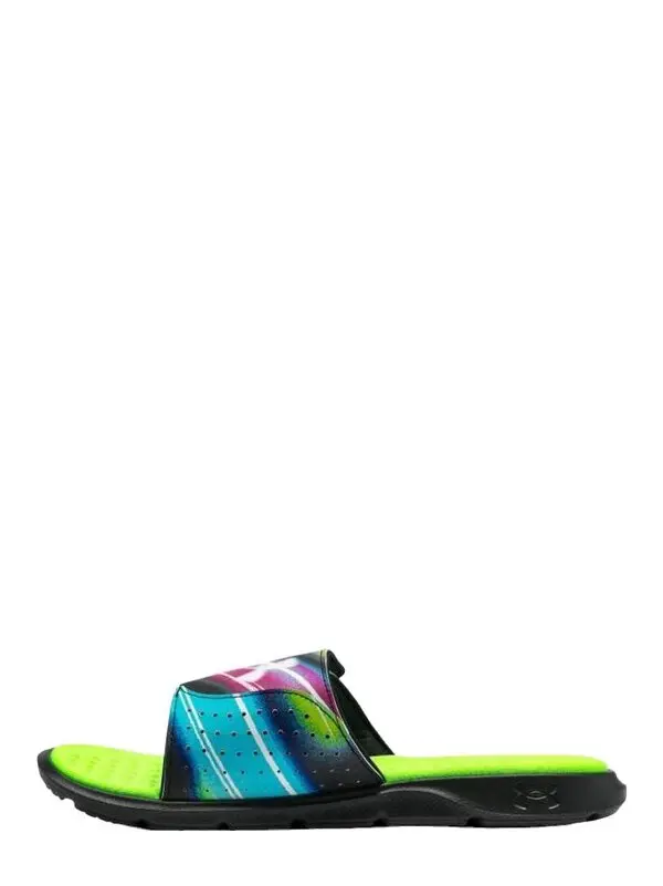Under Armour Ignite Pro Graphic Strap Slides - Black/lime Surge