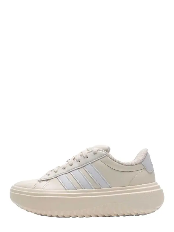 Adidas Grand Court Platform Sneakers - Cream White