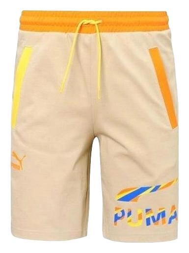 PUMA Logo Sporty Shorts - Tan