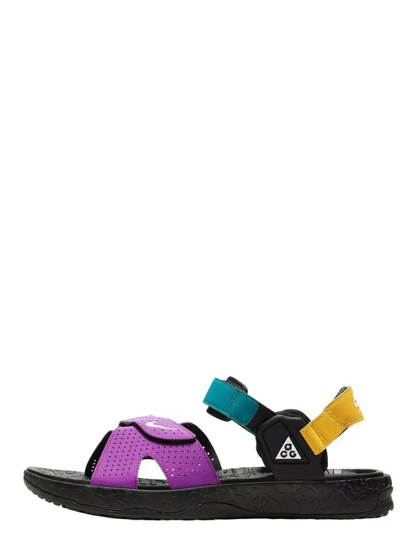 Nike Air Deschutz Sandals - Blackpurpleyellow