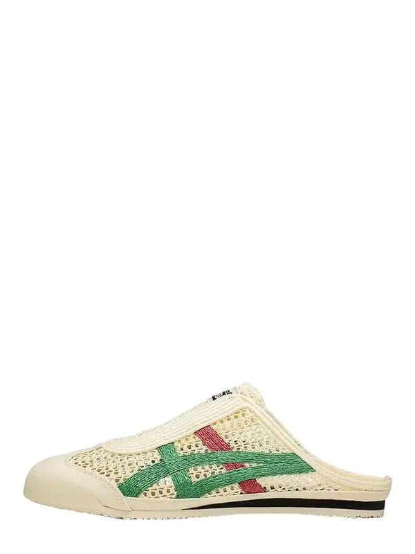 Onitsuka Tiger Mexico 66 Sabot Slip-on Sneakers - Cream/green/red