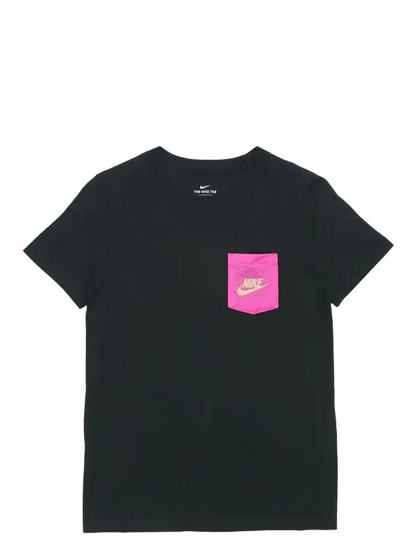Nike As W Nsw Tee Short Sleeve With Contrasting Logo Pocket - Black