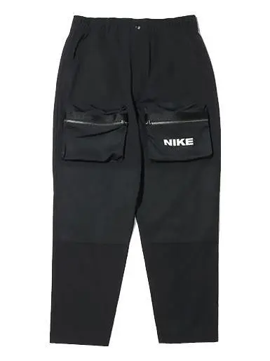 Nike Cargo Logo Casual Sports Long Pants - Black